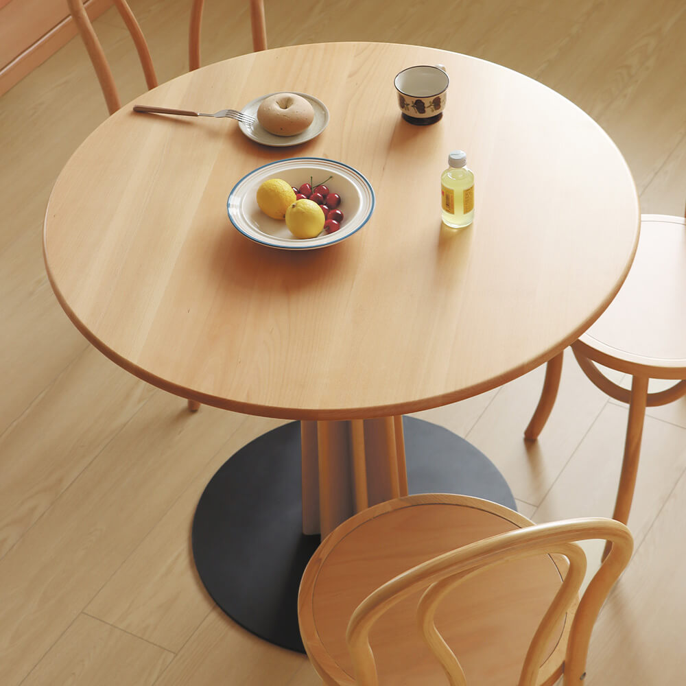 โต๊ะกลมไม้บีช โต๊ะอาหารกลม DS005 - HARU HOME